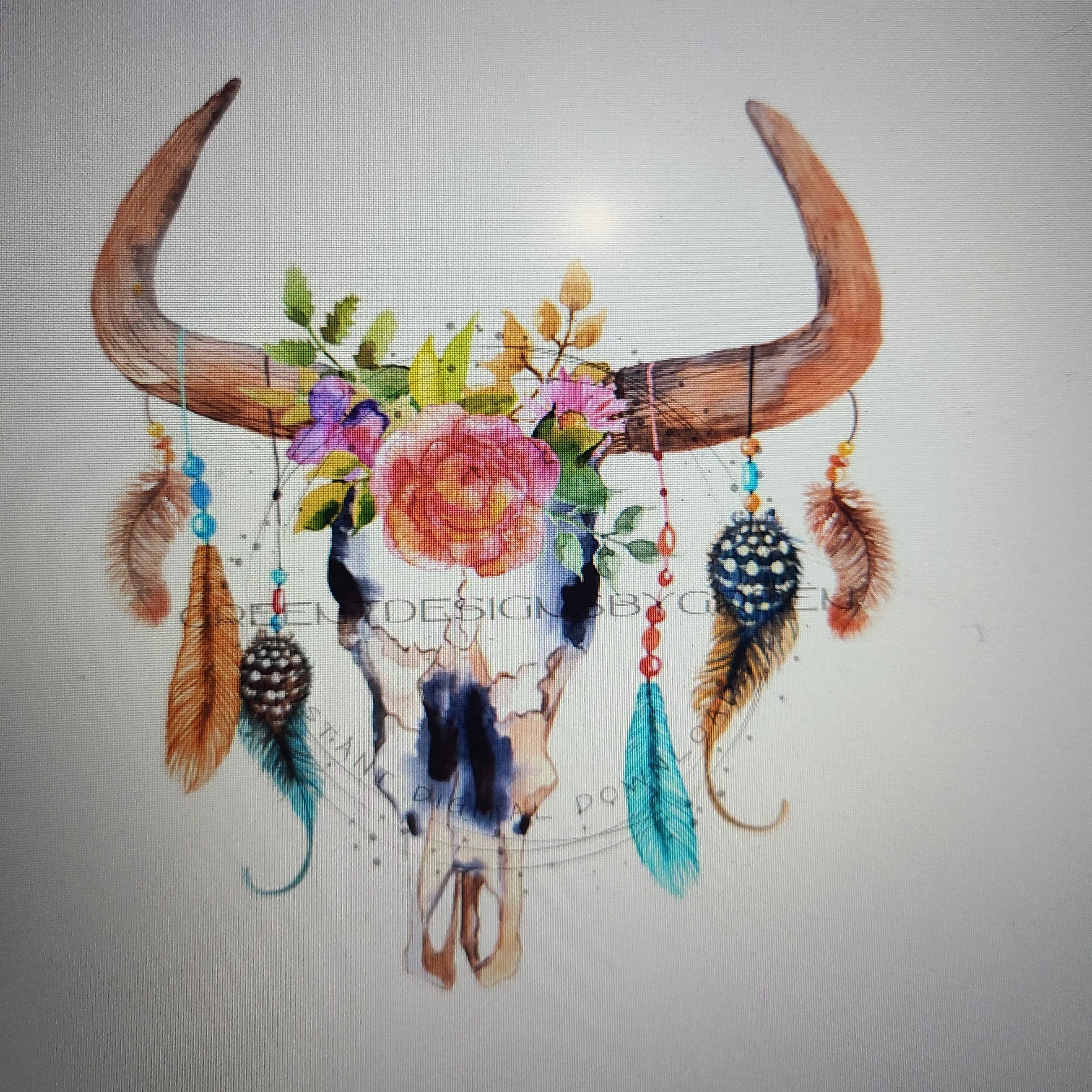 Bullhead with flowers – Carlee's Customs