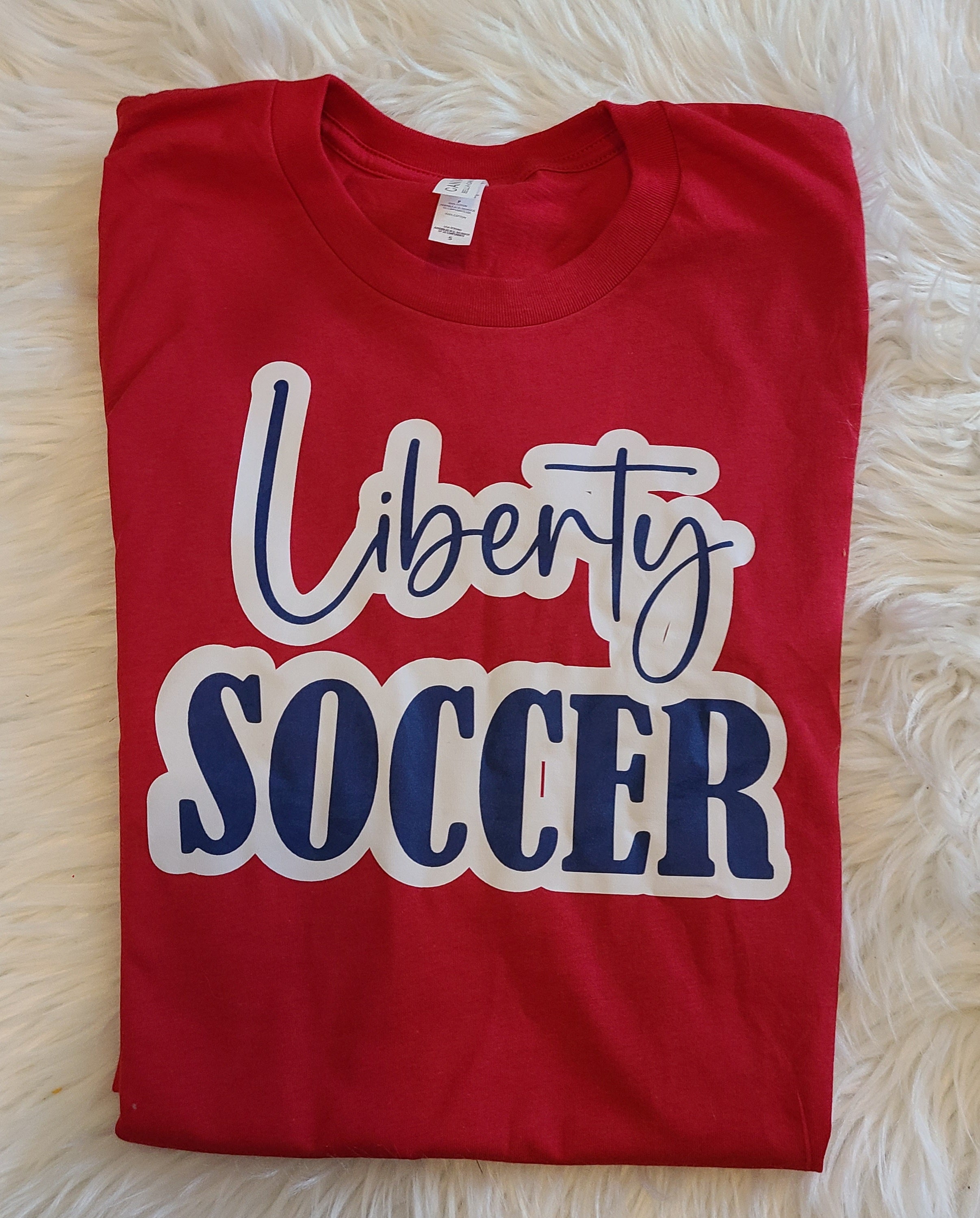Navy Script Liberty Soccer – Carlee's Customs